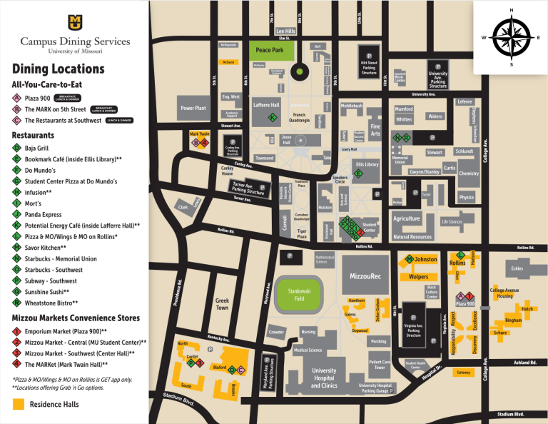 Menus & Locations // Campus Dining Services // University of Missouri